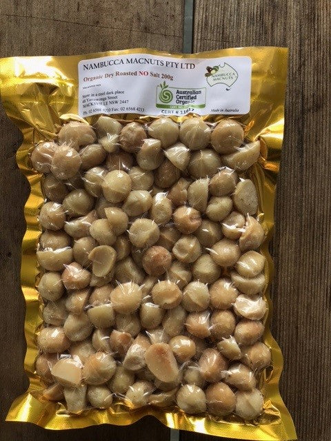Organic Dry Roasted Macadamias - Nambucca Macnuts | Australia's Finest ...